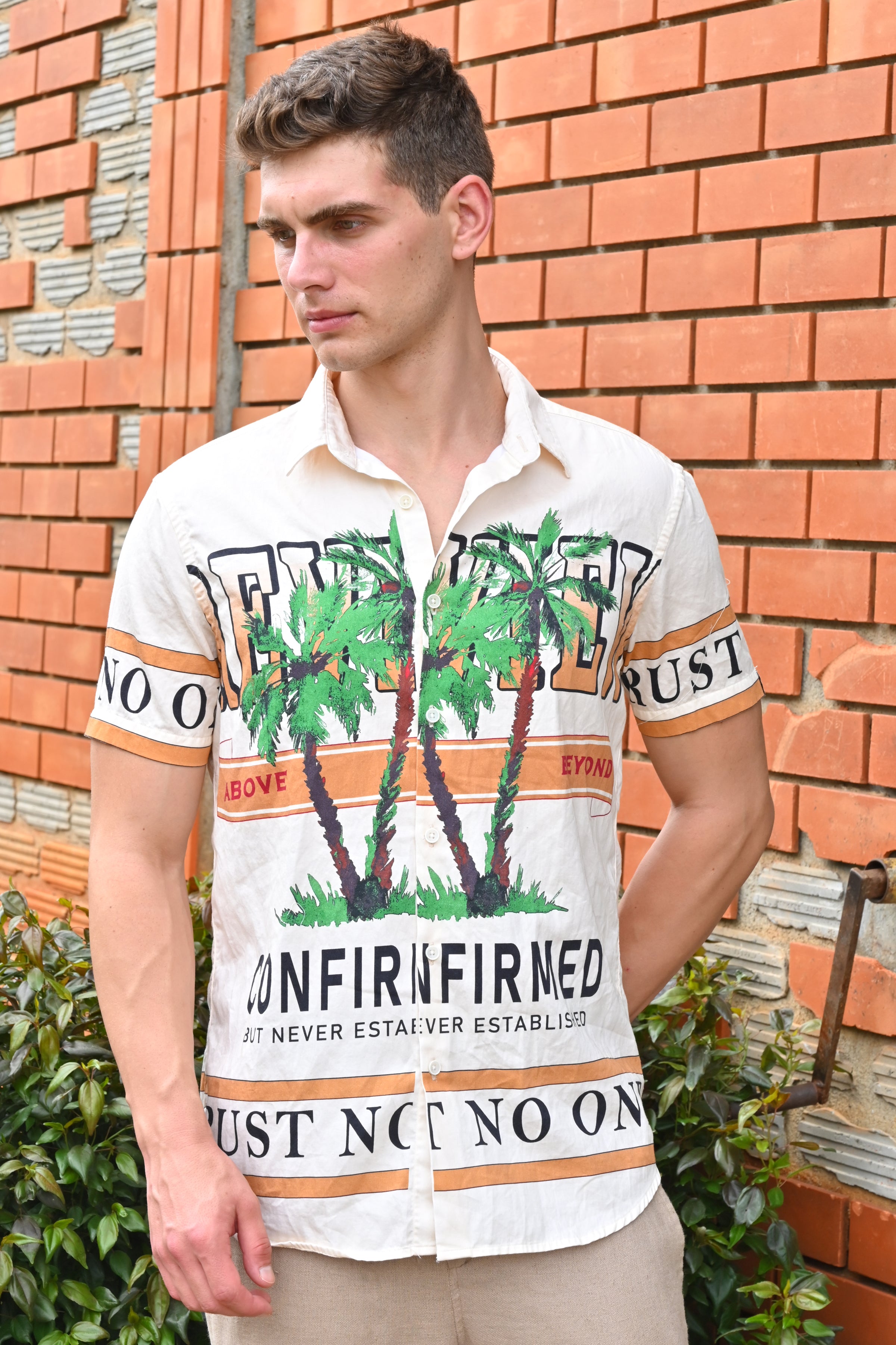 Alpha - Placement Printed Shirt - Cream – POE.NET