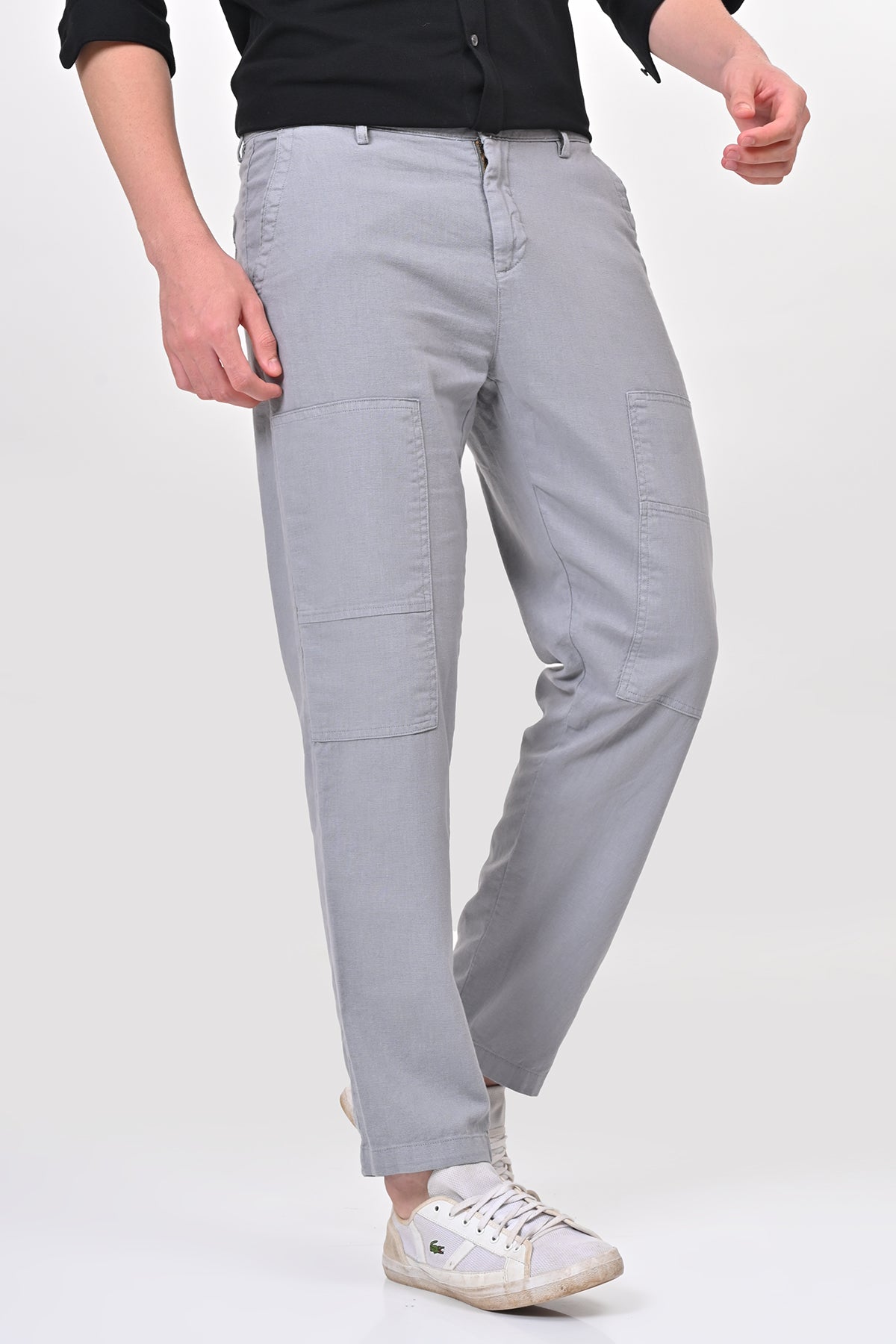 Ivory - Linen Detailed Trouser - Blue – POE.NET