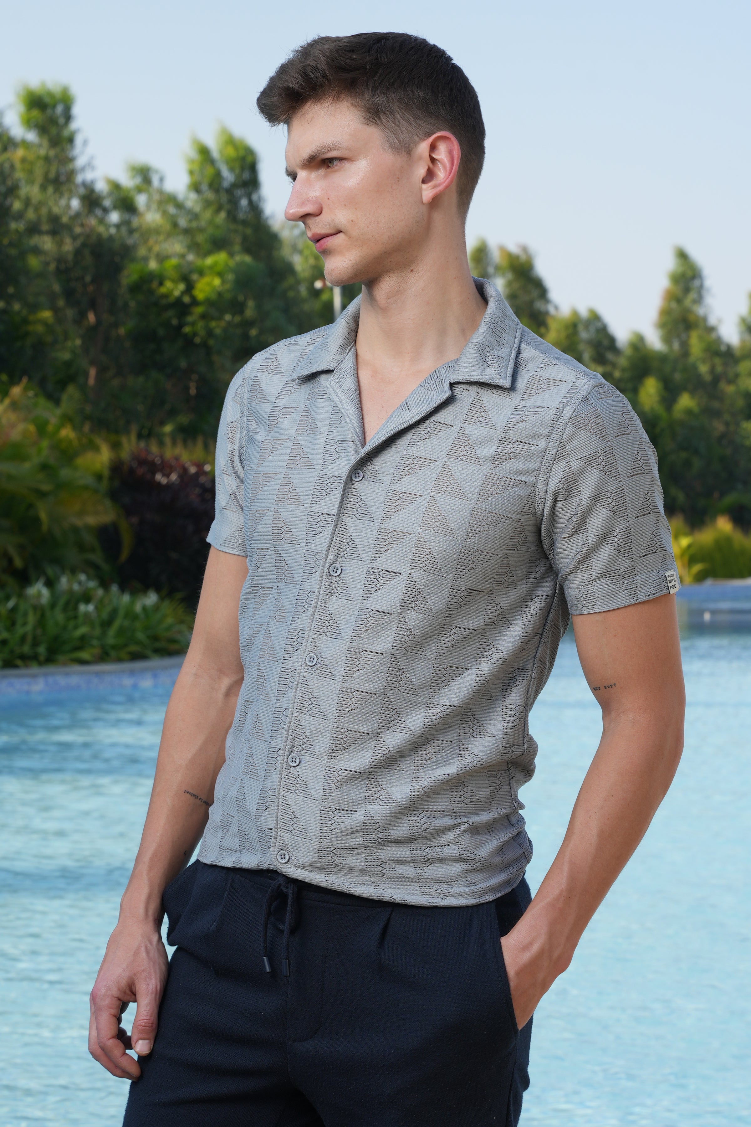 Avani - Crotchet Shirt - Grey – POE.NET